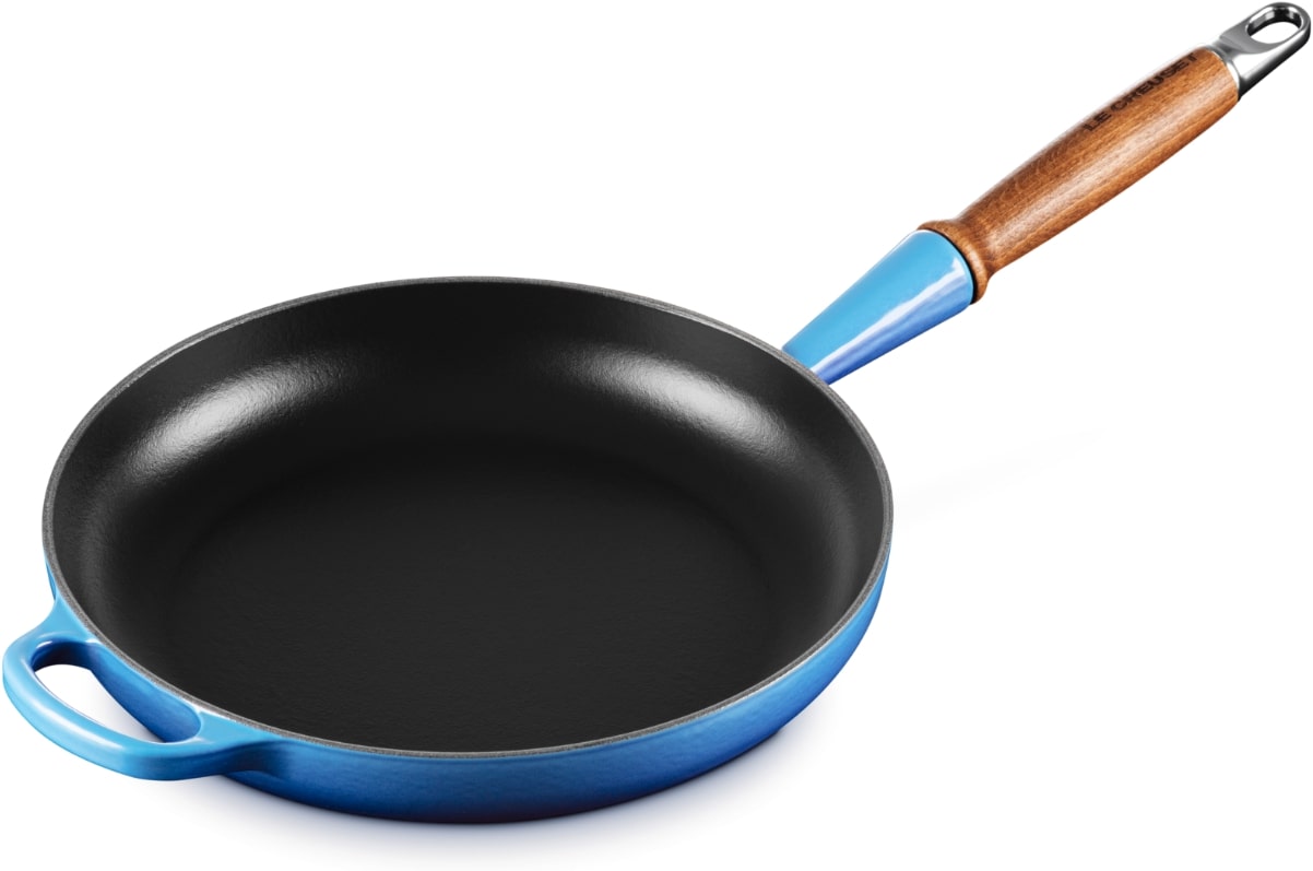 Le Creuset Signature Koekenpan met Houten Steel, 26cm azure kopen ...
